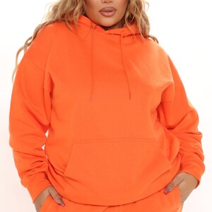 Womens Orange Sweatsuit Womens Orange Joggers Womens Orange Hoodie Set ...