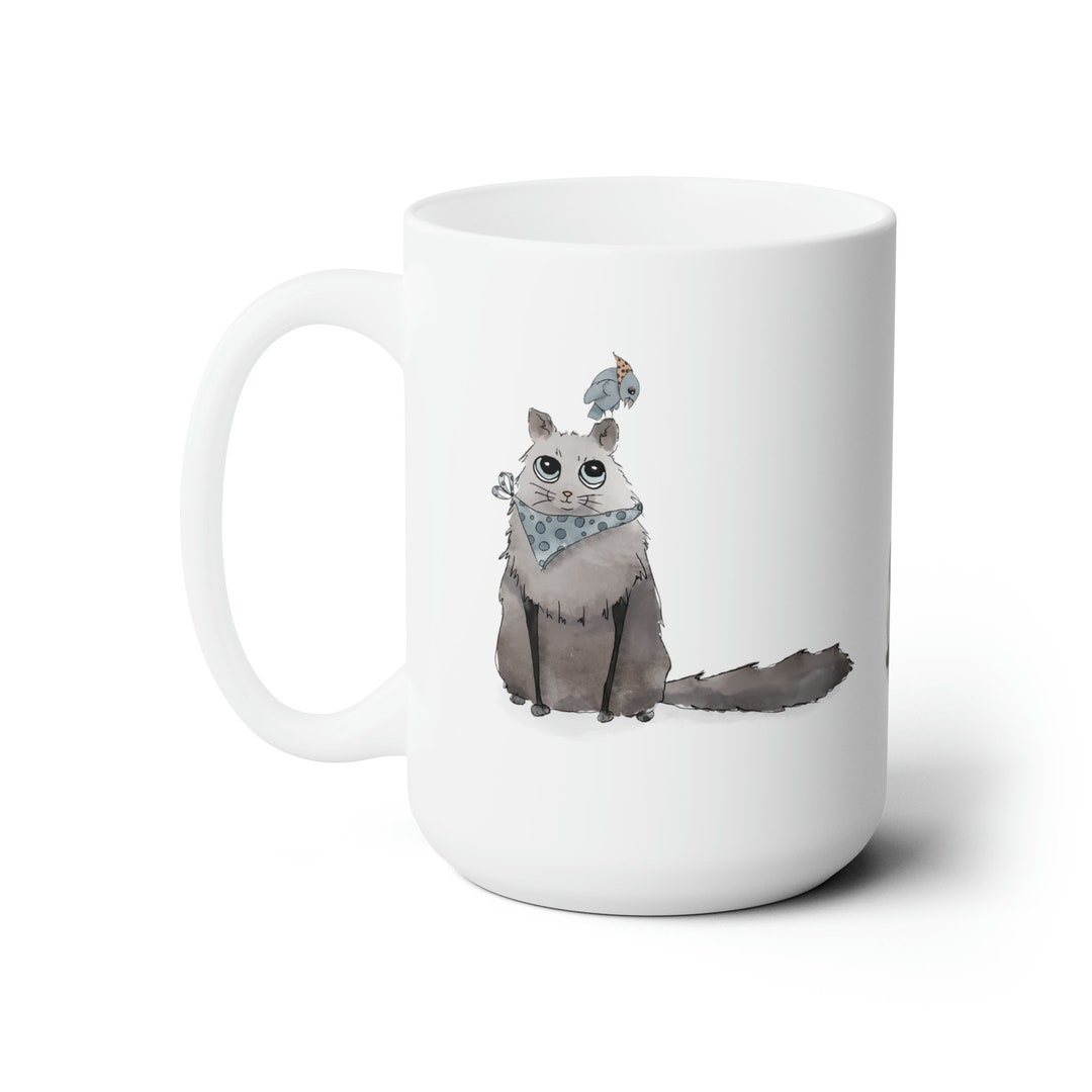 Three Cute Cats Coffee Mug/big-eyed Cat Lover Mug/fun Cats Coffee Mug ...
