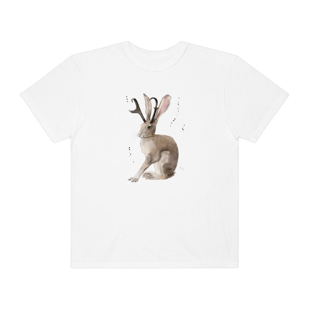 Jackalope T-shirt/fantasy Rabbit Tee/mythical Creature T-shirt/cryptid ...