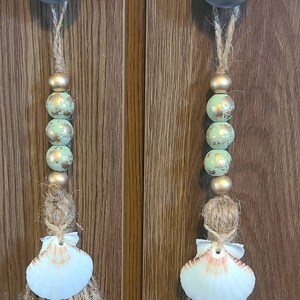 Set of 2 Scallop and Oyster Shell Door Pulls. Seashell Ornaments - Etsy
