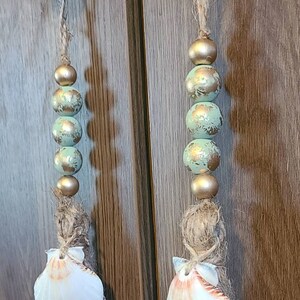 Set of 2 Scallop and Oyster Shell Door Pulls. Seashell Ornaments - Etsy
