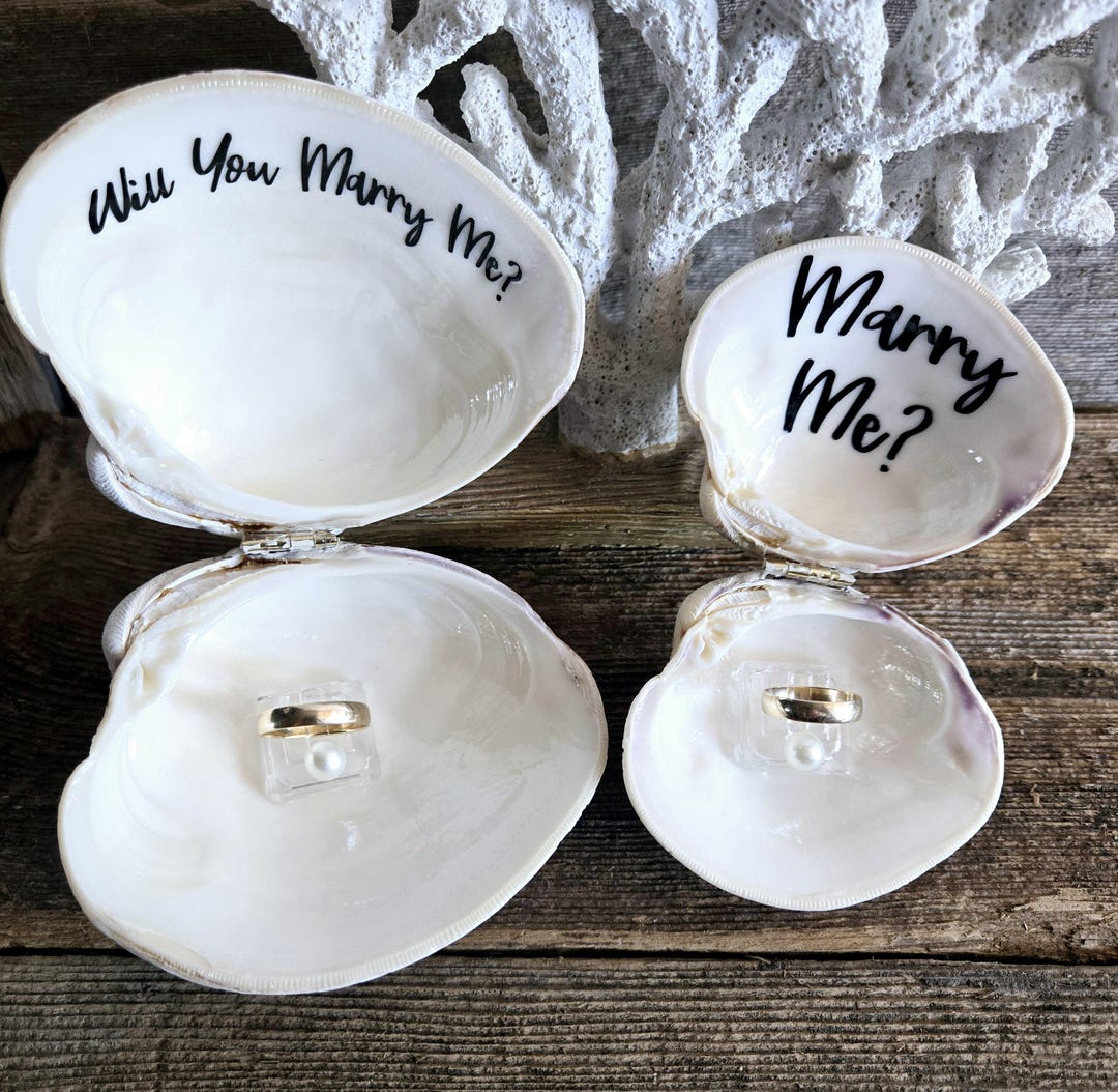 Clam Shell Proposal Box. Will You Marry Me? Beach Wedding. Beach ...
