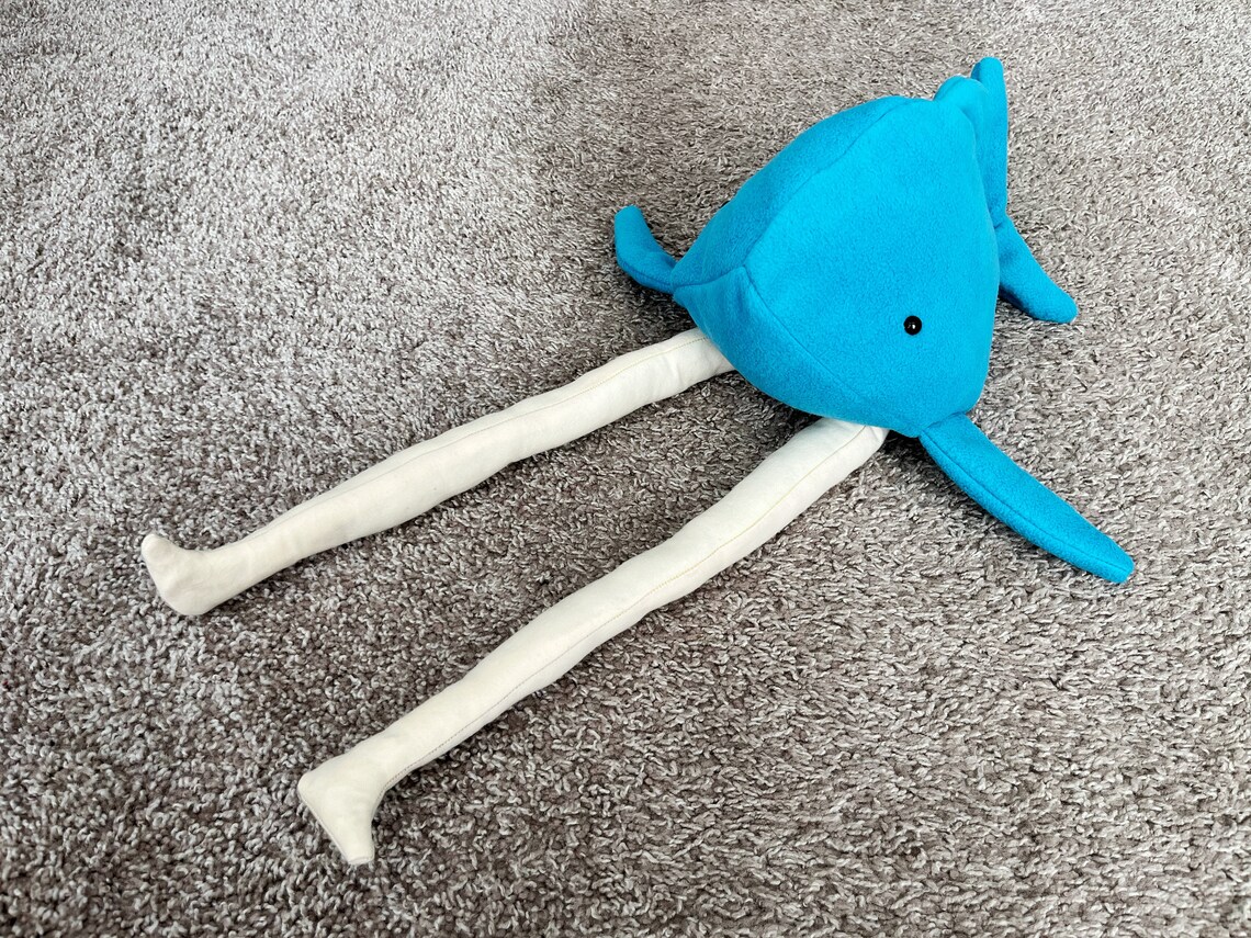 Fish With Legs Plushie blue Big - Etsy