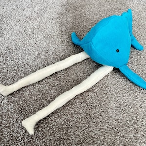 Fish With Legs Plushie (blue) Big - Etsy
