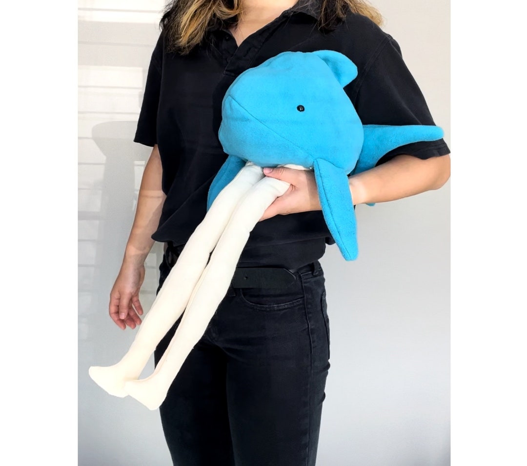 Fish With Legs Plushie (blue) Big - Etsy