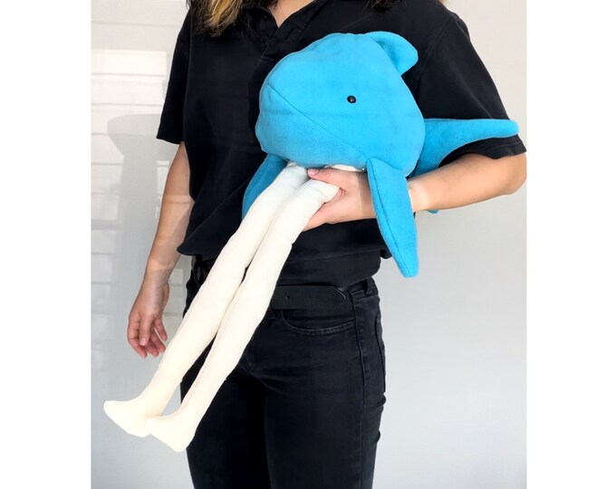 Fish With Legs Plushie blue Big - Etsy