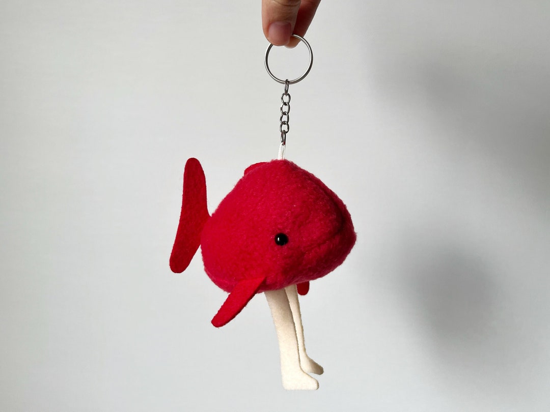 Mini Fish With Legs Keychain red - Etsy