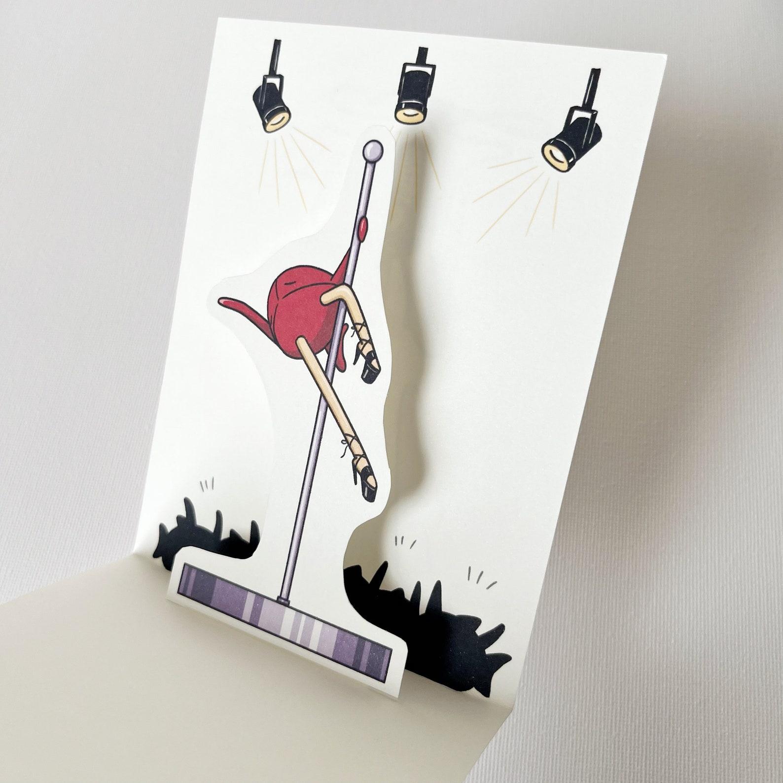 Fish With Legs Pole Dance Pop-up Card Blank - Etsy