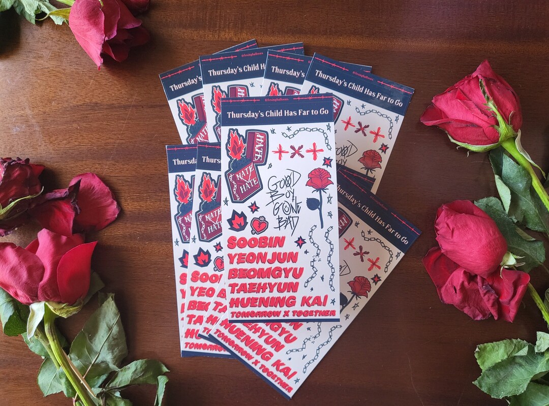 TXT Sticker Sheet - Thursday's Child - Etsy