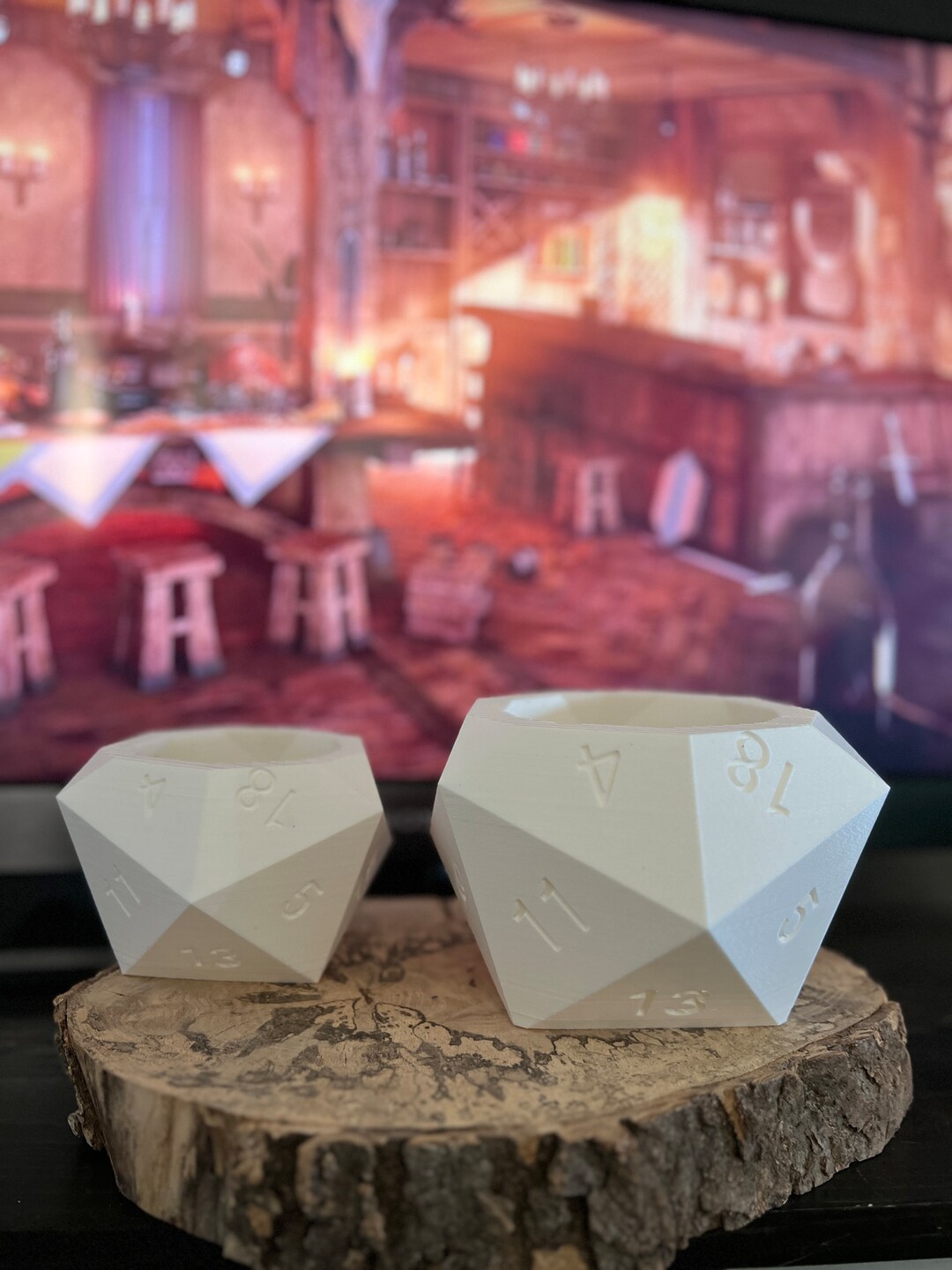 XL D20 Planter | Dnd Dice | 3D Printed | Hand-painted | Houseplants ...