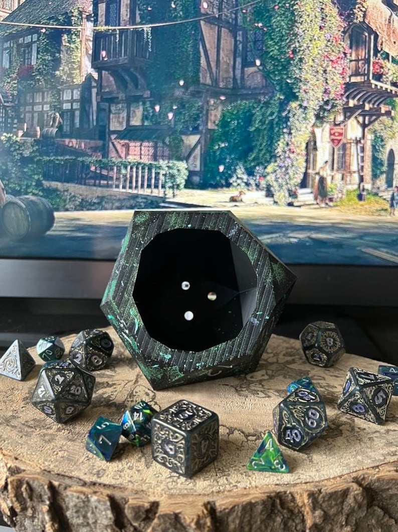 XL D20 Planter | Dnd Dice | 3D Printed | Hand-painted | Houseplants ...