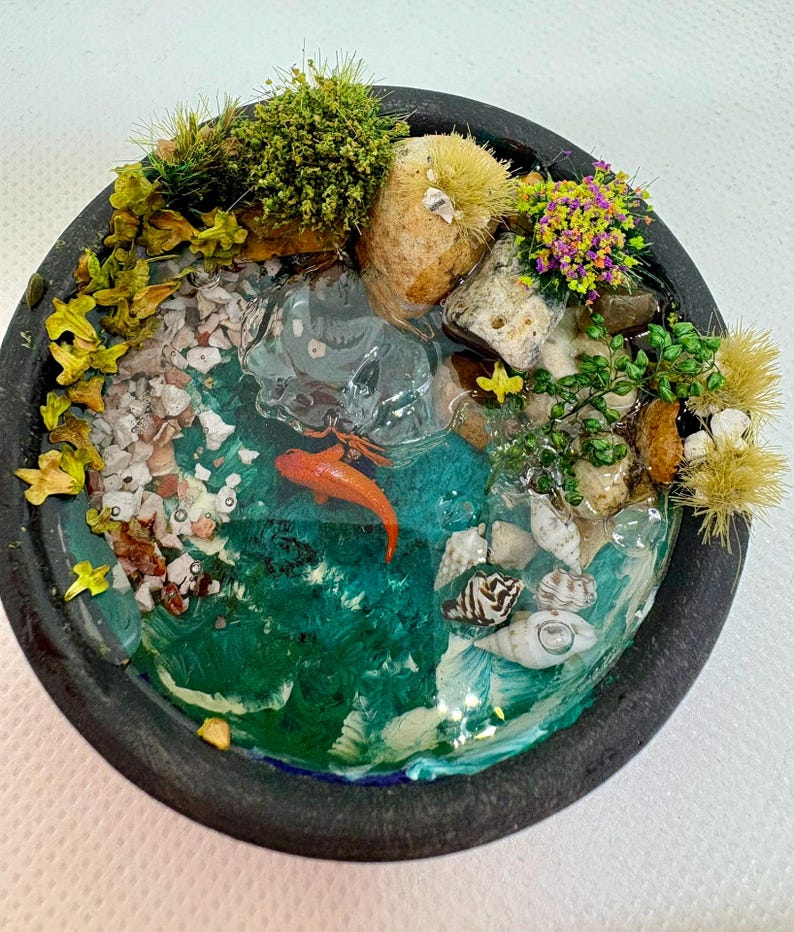 Miniature Garden Fish Pond - Etsy