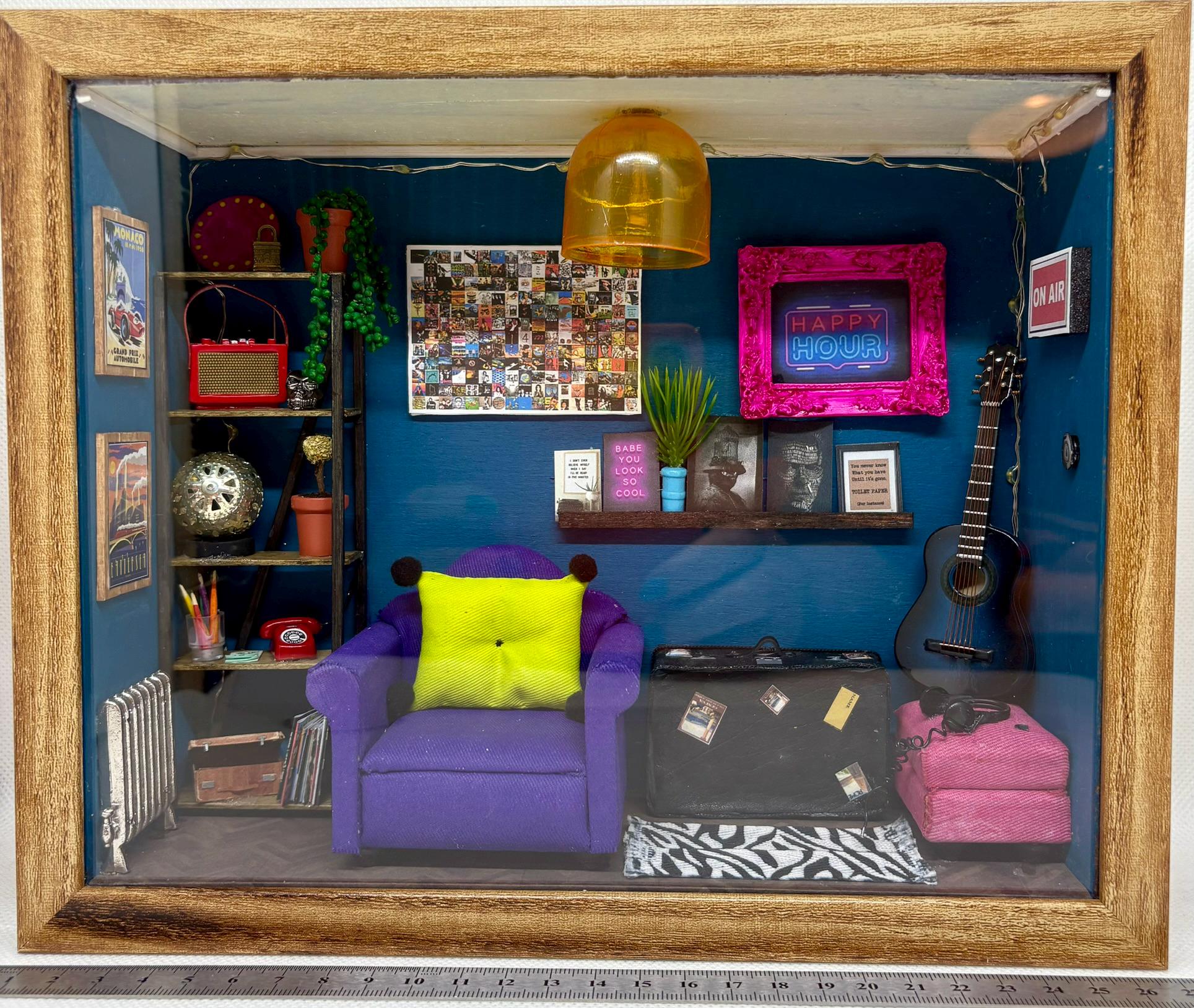 Music Room Diorama / Book Nook - Illuminated - Etsy