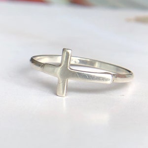 Cross Ring Simple Cross Ring Minimalist Cross Ring Jesus | Etsy