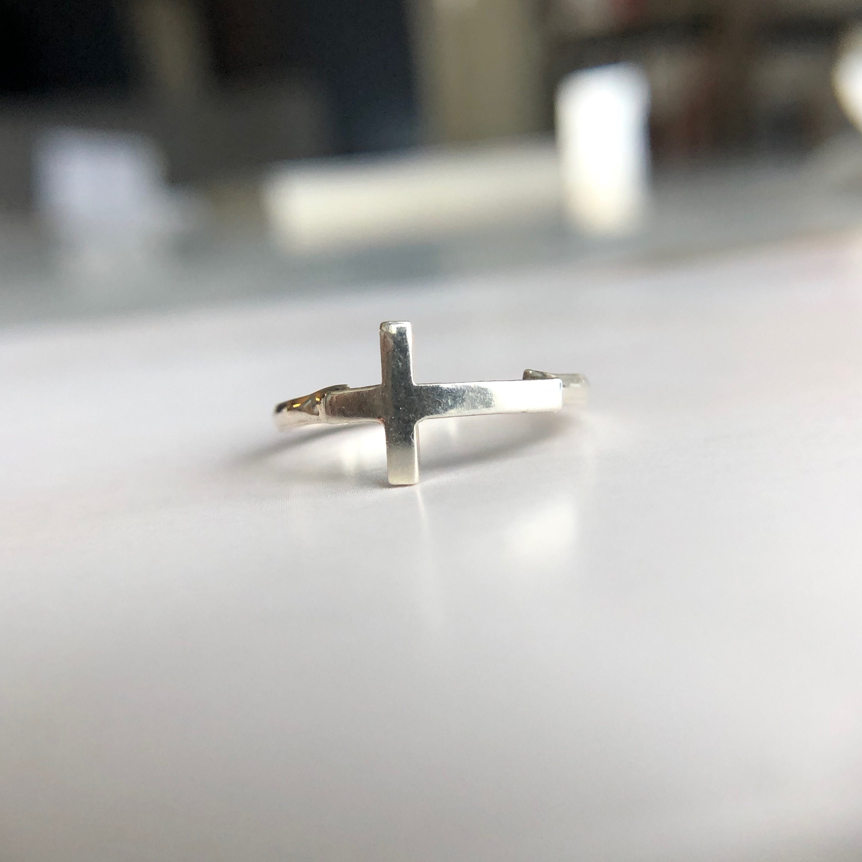 Cross Ring, Simple Cross Ring, Minimalist Cross Ring, Jesus Ring ...