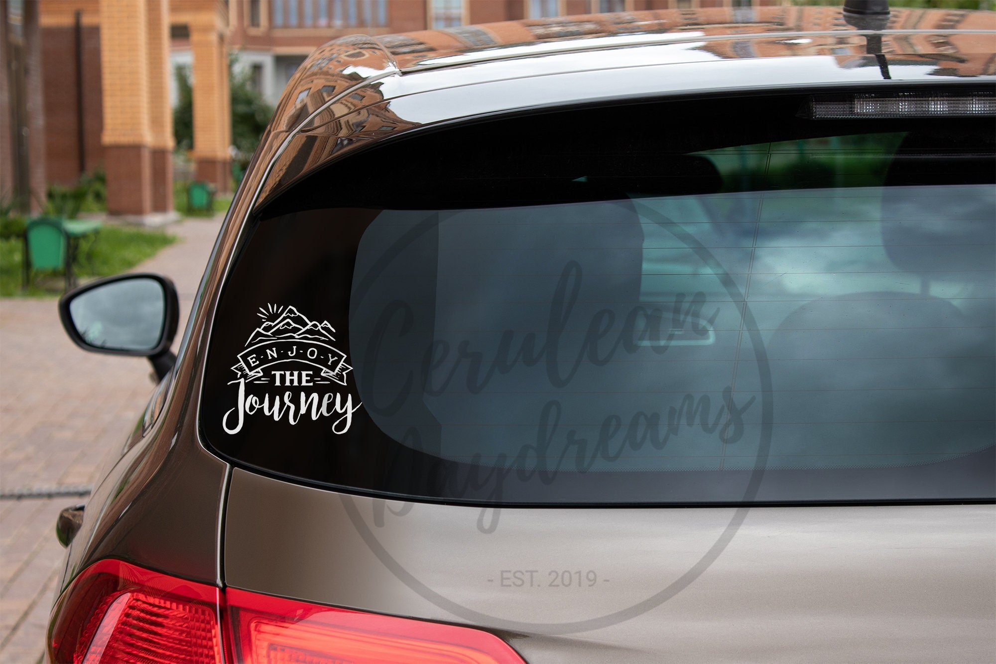 Enjoy the Journey Decal, Hiking Sticker, Outdoor Adventure Decal ...