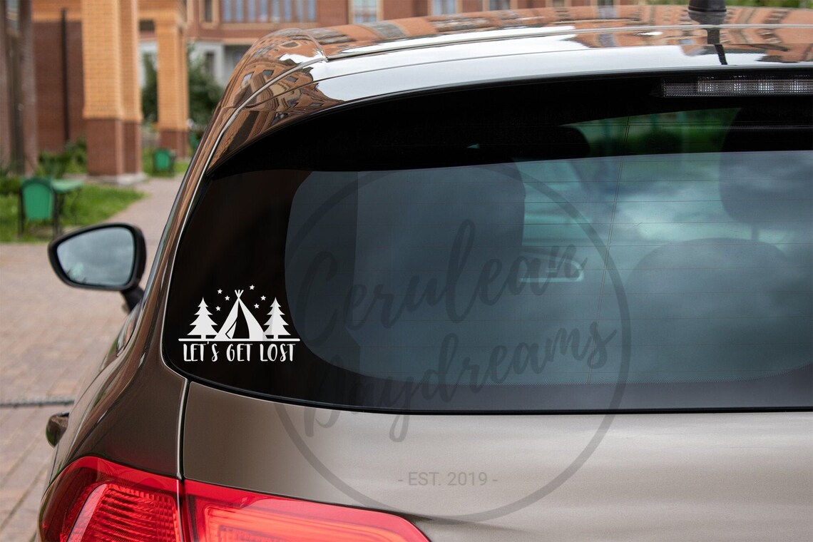 Let's Get Lost Decal, Camping Sticker, Outdoor Explorer Decal ...