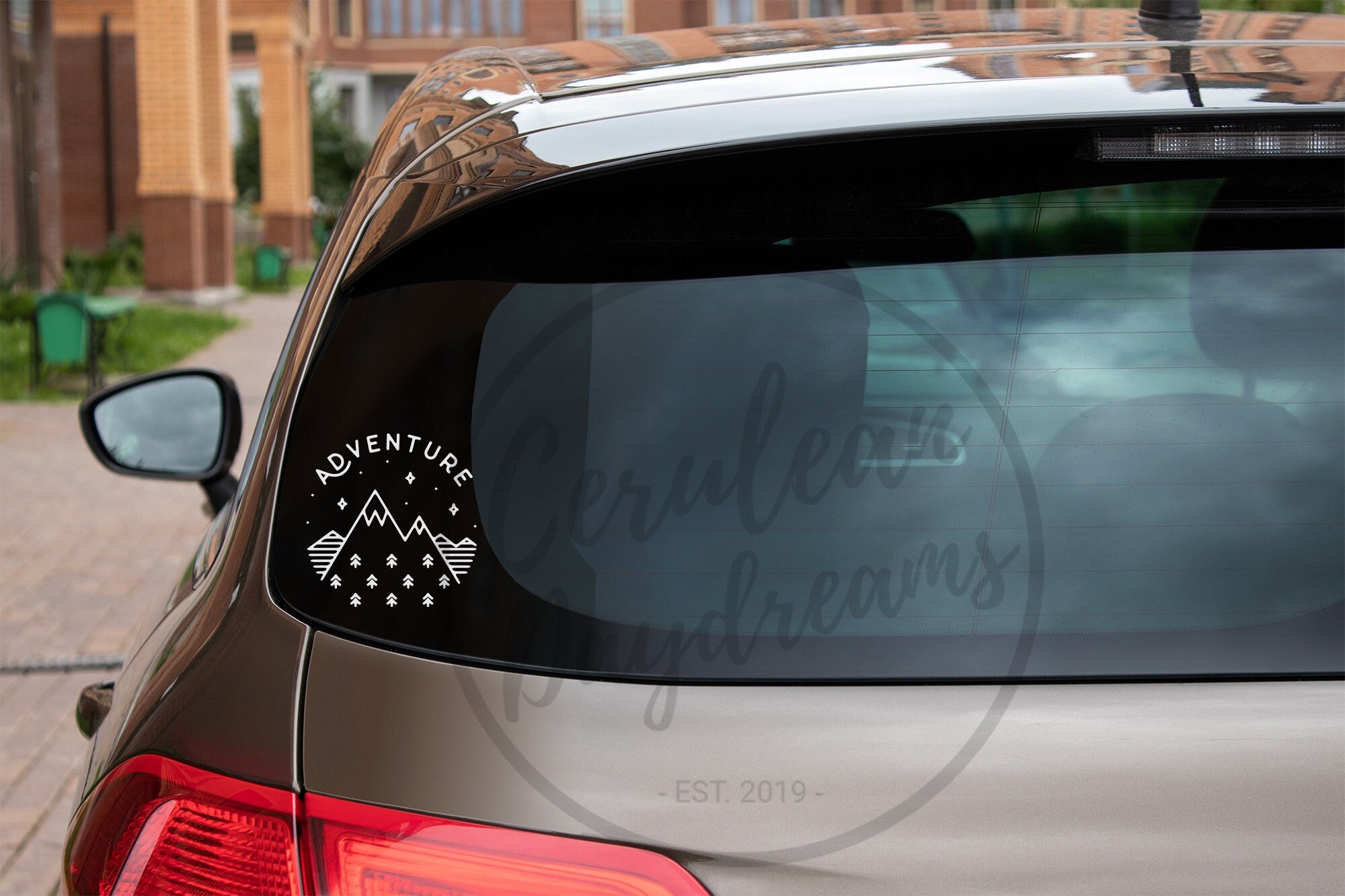 Adventure Vinyl Decal, Outdoor Nature Decal, Mountain Car Decal, Water ...