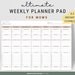 Weekly Planner Printable for Moms: Productivity Overview (PDF) - Etsy