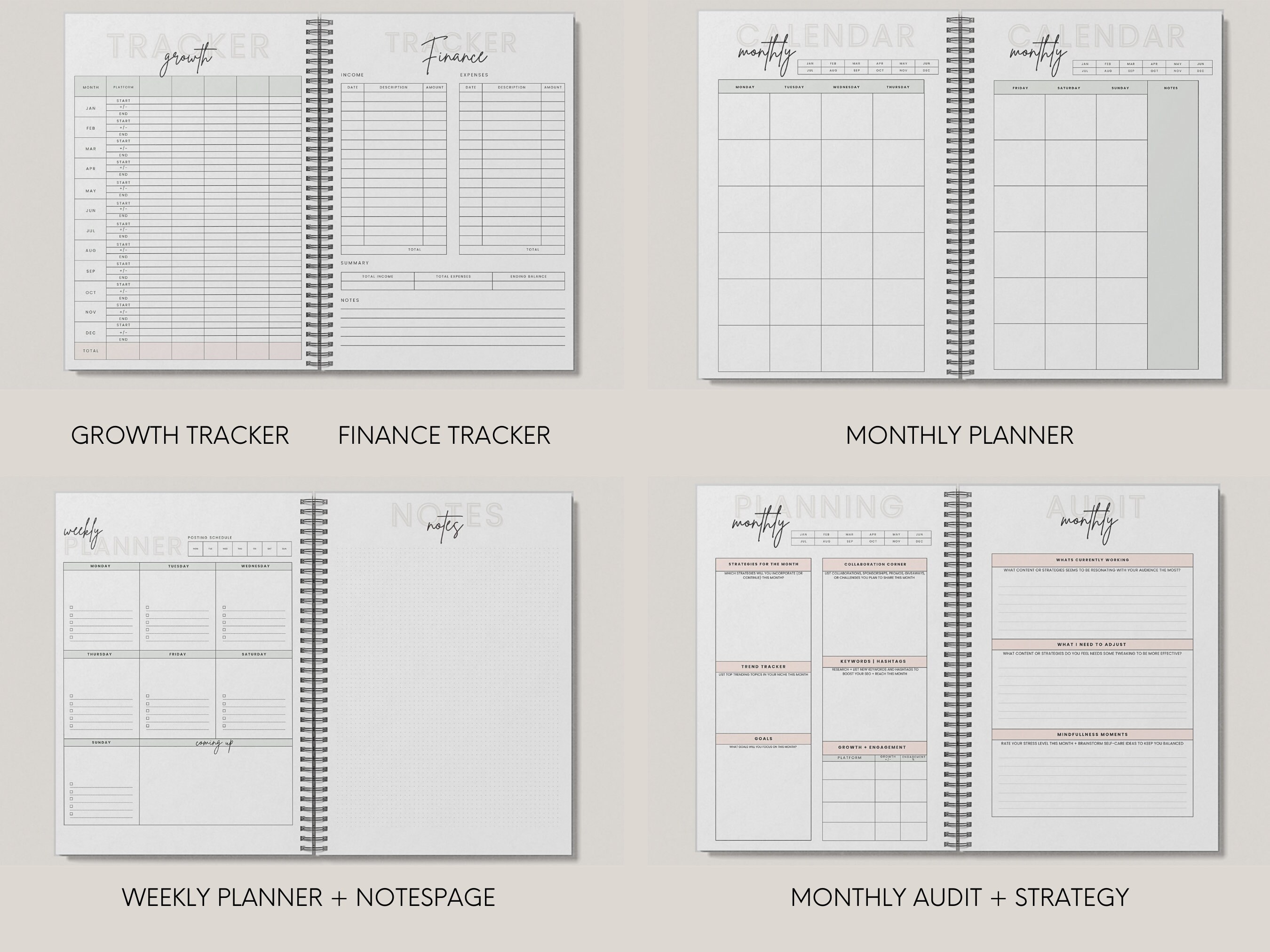 Content Planner Social Media Planner Content Calendar Social Media