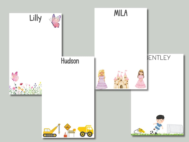 Personalized Kids Notepad: Custom Drawing Pad, Stationary Gift for Kids ...
