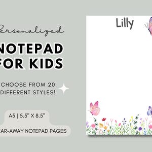 Personalized Kids Notepad: Custom Drawing Pad, Stationary Gift for Kids ...