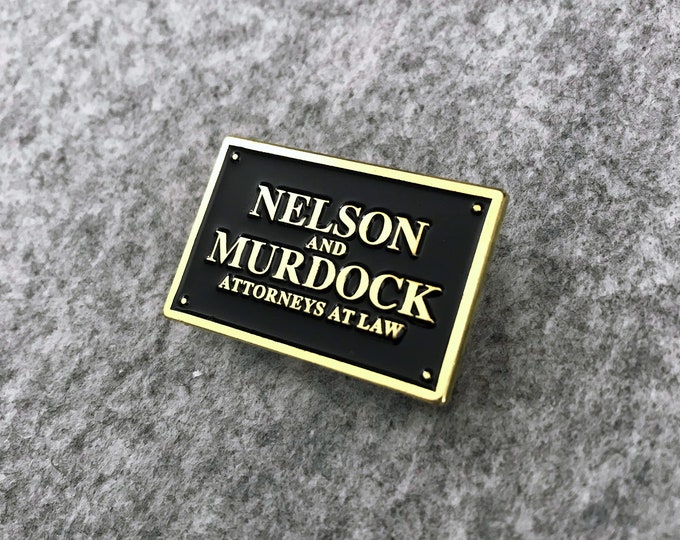 Nelson and Murdock Pin - 1.25" Soft Enamel Daredevil Pin - Matt Murdock ...