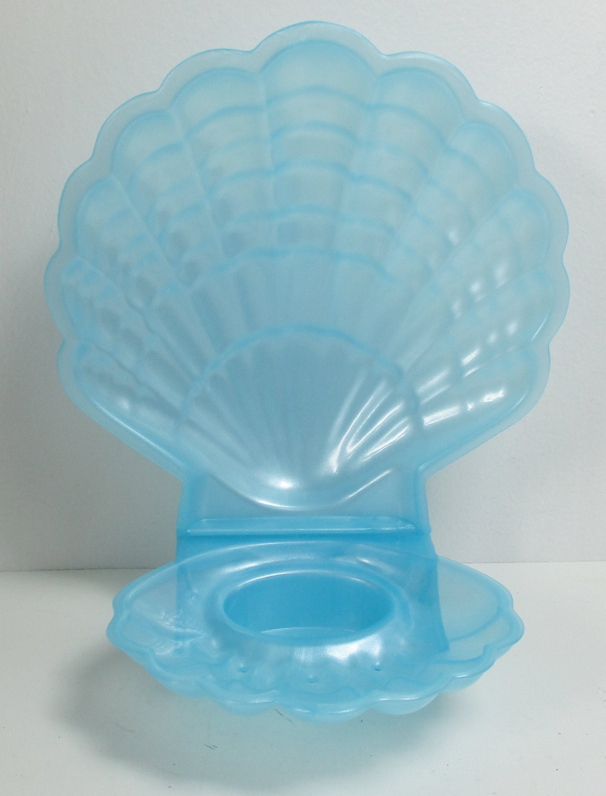 HQG1C Pearly Blue Scallop SEA SHELL Stand Base for Seapony Sea - Etsy