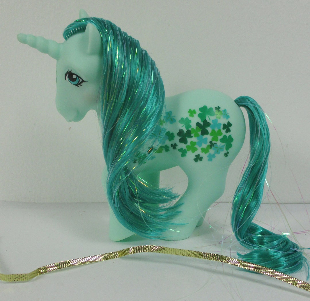 HQG1C Shamrock Shimmer G1 Pony - Classic Style My Little Unicorn Tinsel Hair TAF Lucky Clovers ...