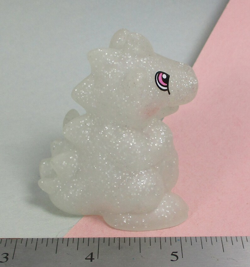 HQG1C Glitter Baby DRAGON Sparkling Silver Nostalgic 1980s Classic ...