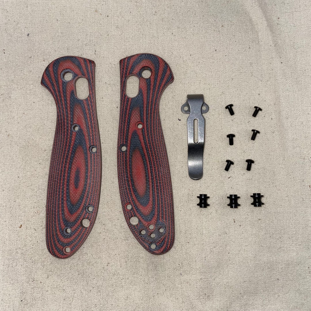 Benchmade Red Woodlands G10 Scales [555 / 556 / 557 MINI Griptilian ...