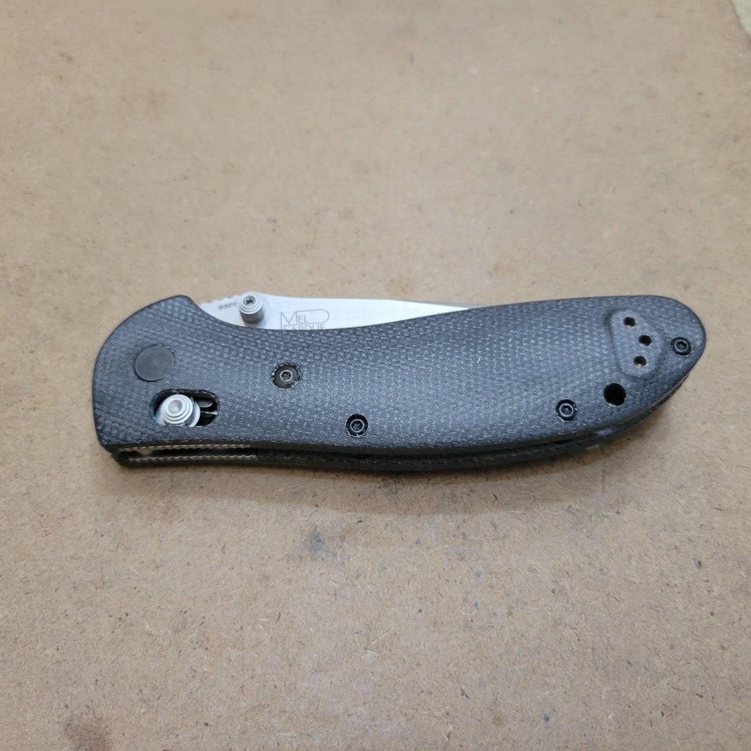 Benchmade 550 / 551 / 553 Griptilian Black Micarta Handle Scales and ...
