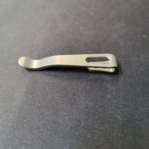 Titanium Flattop Deep Carry Pocket Clip for Sebenza -bead Blast Finish ...