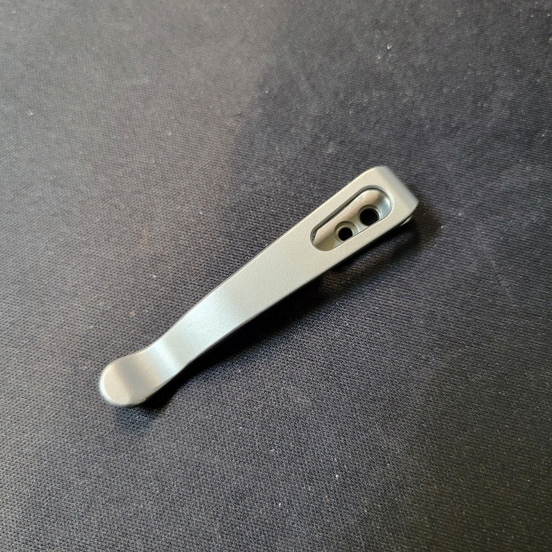 Titanium Flattop Deep Carry Pocket Clip for Sebenza -bead Blast Finish ...