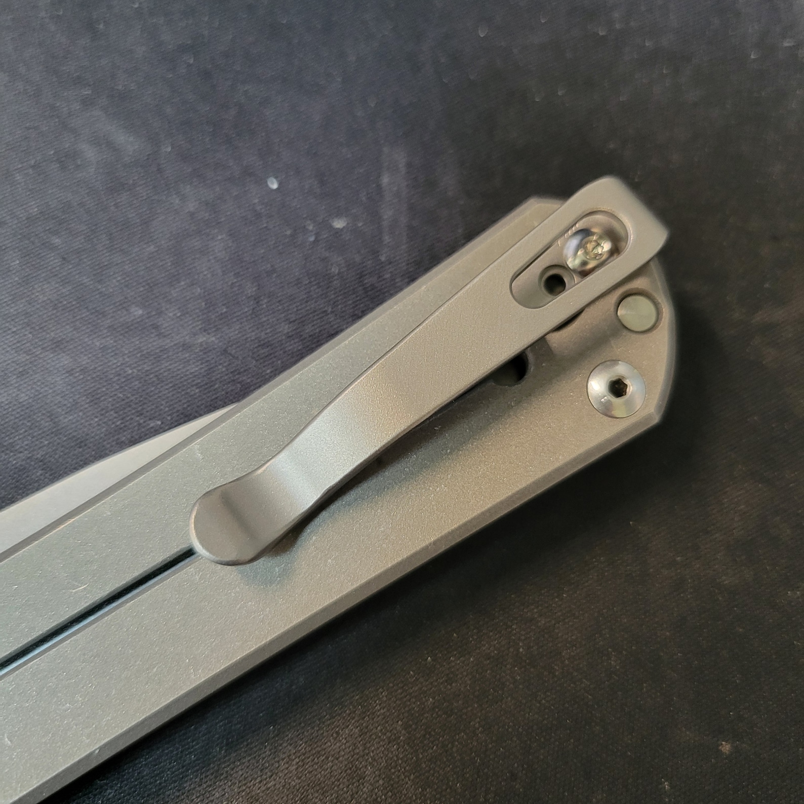 Titanium Flattop Deep Carry Pocket Clip for Sebenza -bead Blast Finish ...