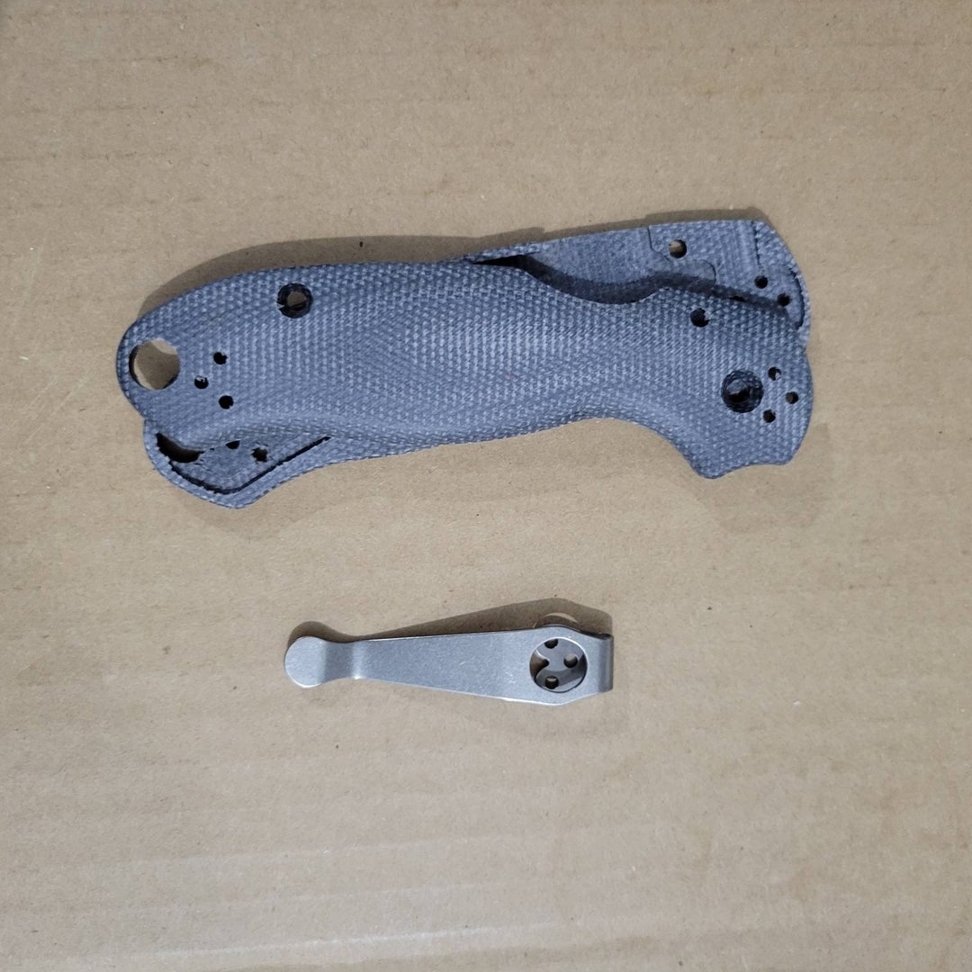 Spyderco C223 Para 3 Black Micarta Scales and Titanium Deep Carry Clip ...