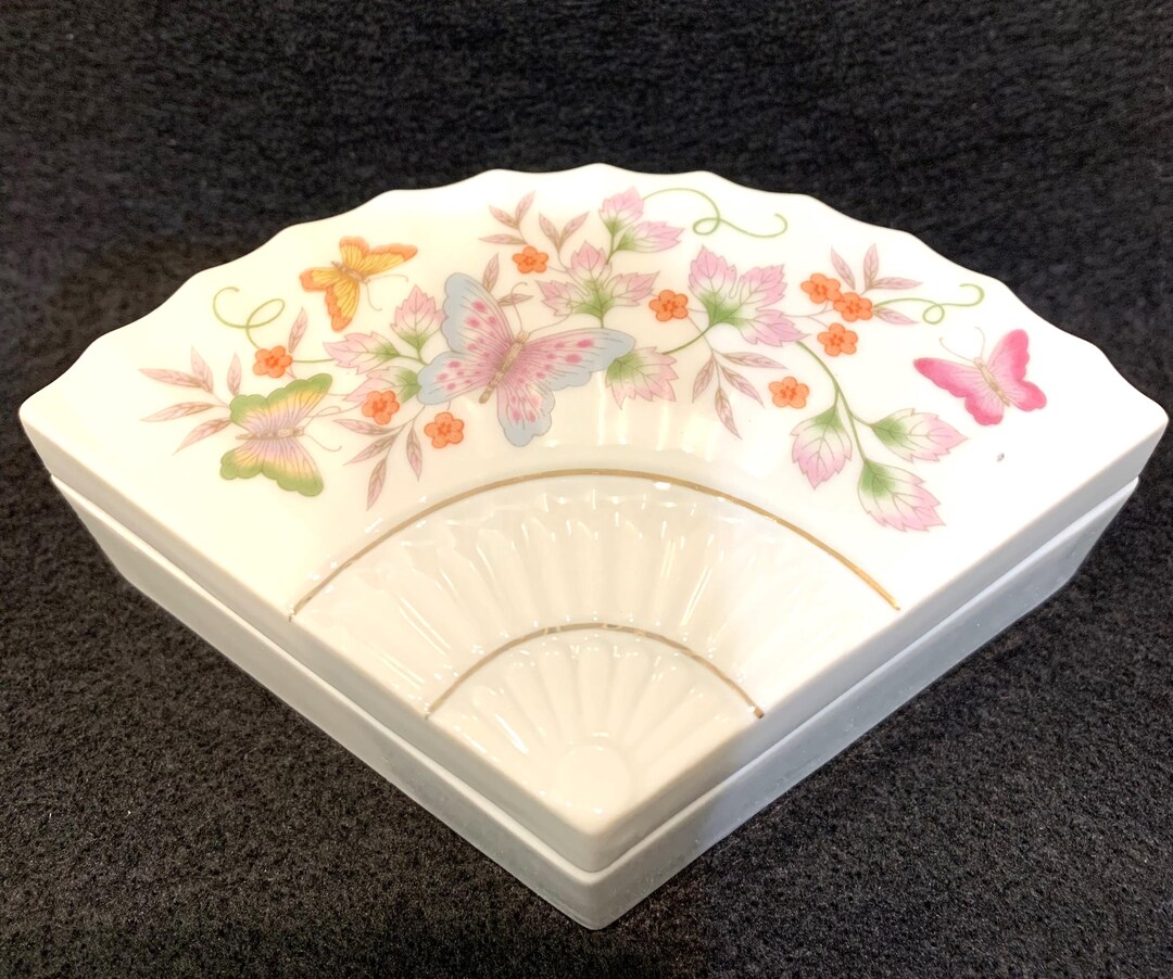 Avon Fan Trinket Box - Etsy