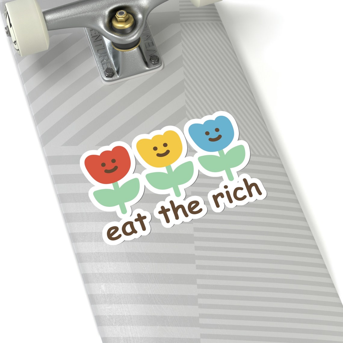 Happy Flowers eat the Rich Sticker Cute and Rebellious - Etsy