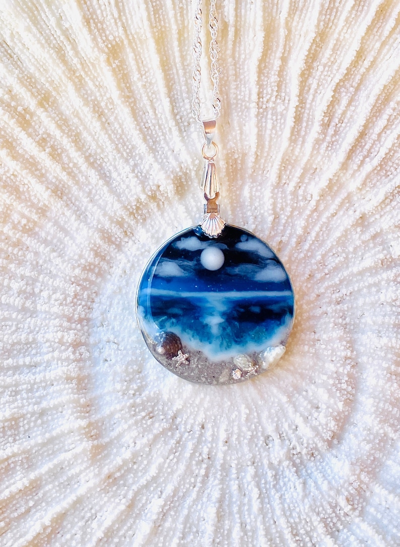 Endless Horizon, Ocean Cremation Pendants, Ash, Memorial Jewelry ...
