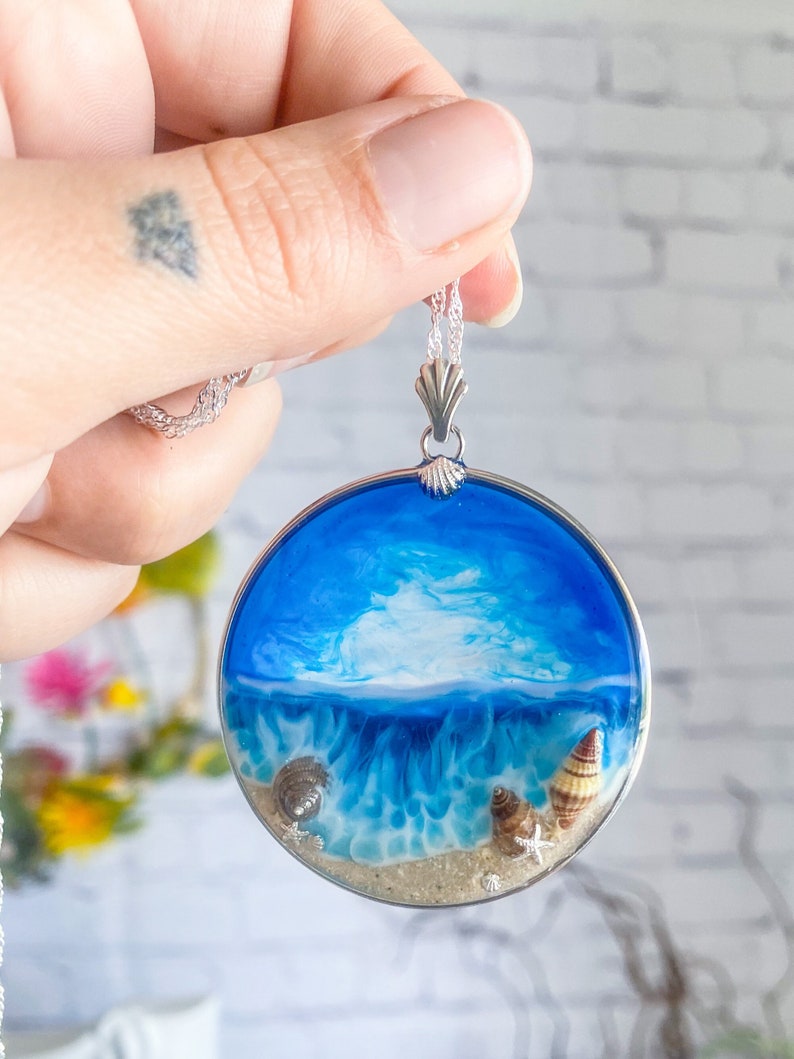 Endless Horizon, Ocean Cremation Pendants, Ash, Memorial Jewelry ...