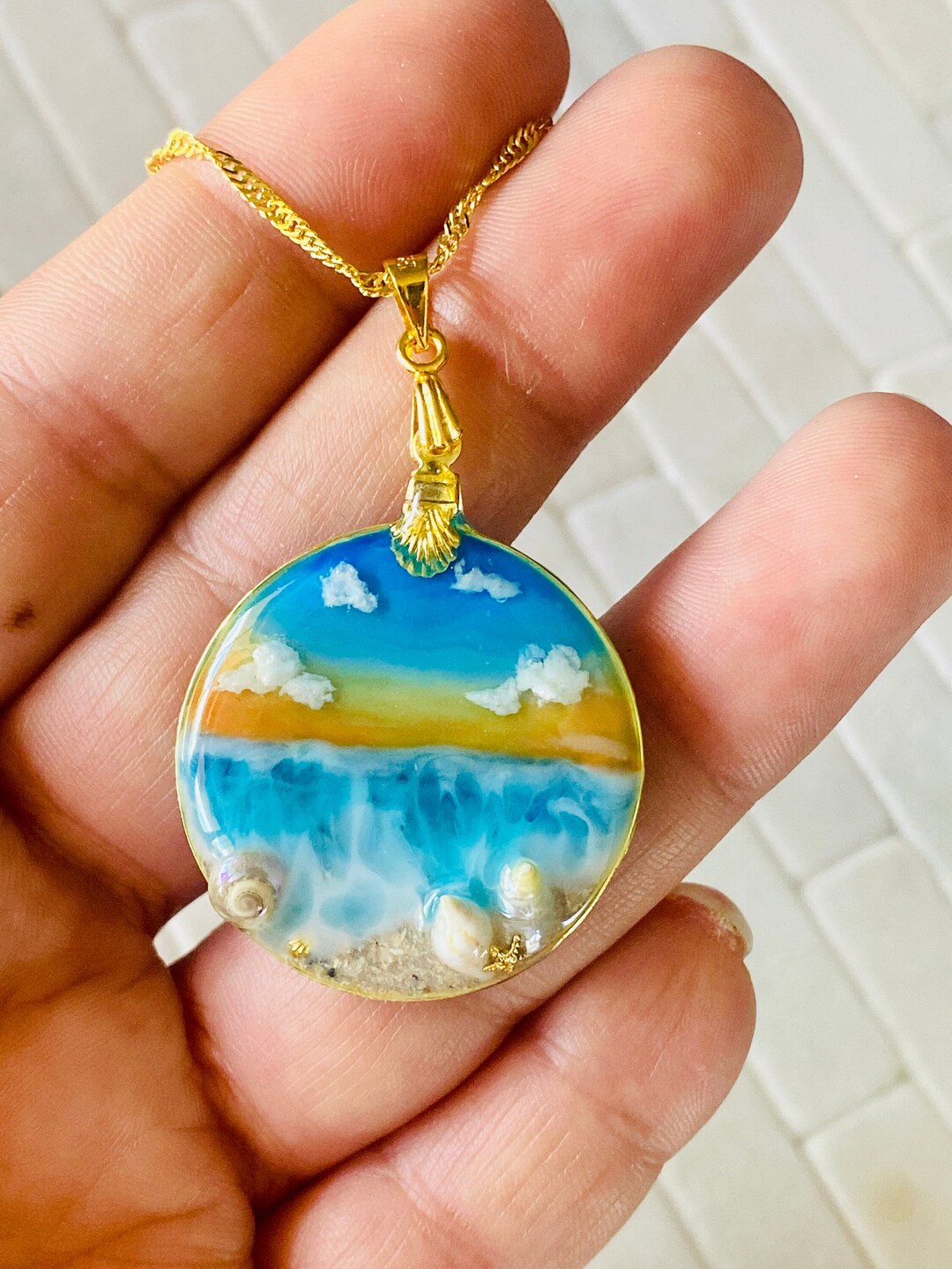 Endless Horizon, Ocean Cremation Pendants, Ash, Memorial Jewelry ...