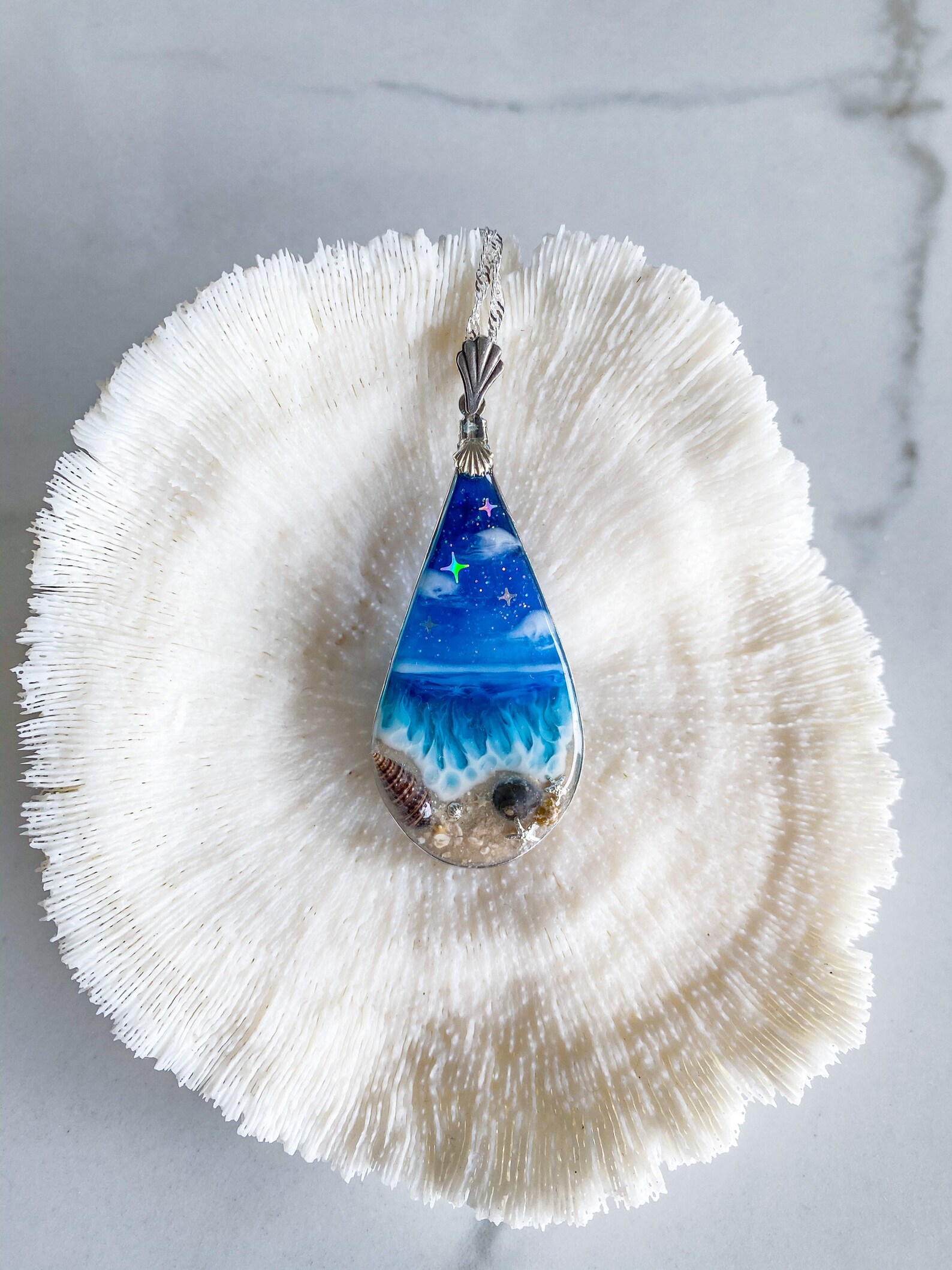 Endless Horizon, Ocean Cremation Pendants, Ash, Memorial Jewelry ...