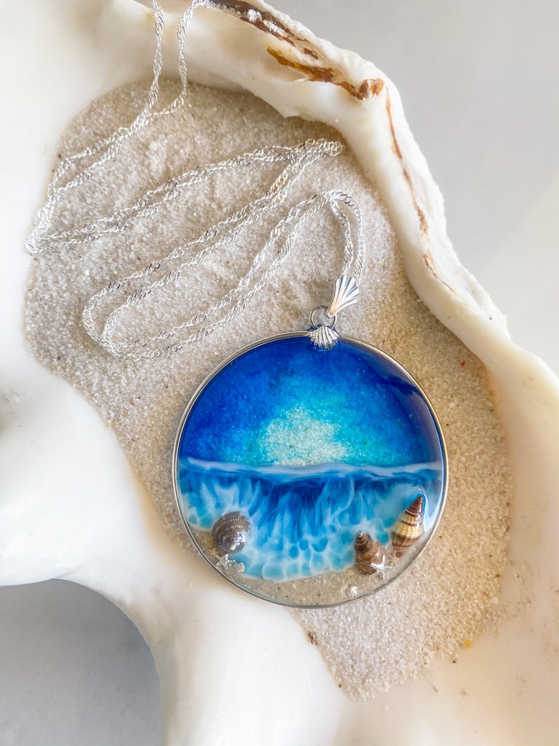 Endless Horizon, Ocean Cremation Pendants, Ash, Memorial Jewelry ...