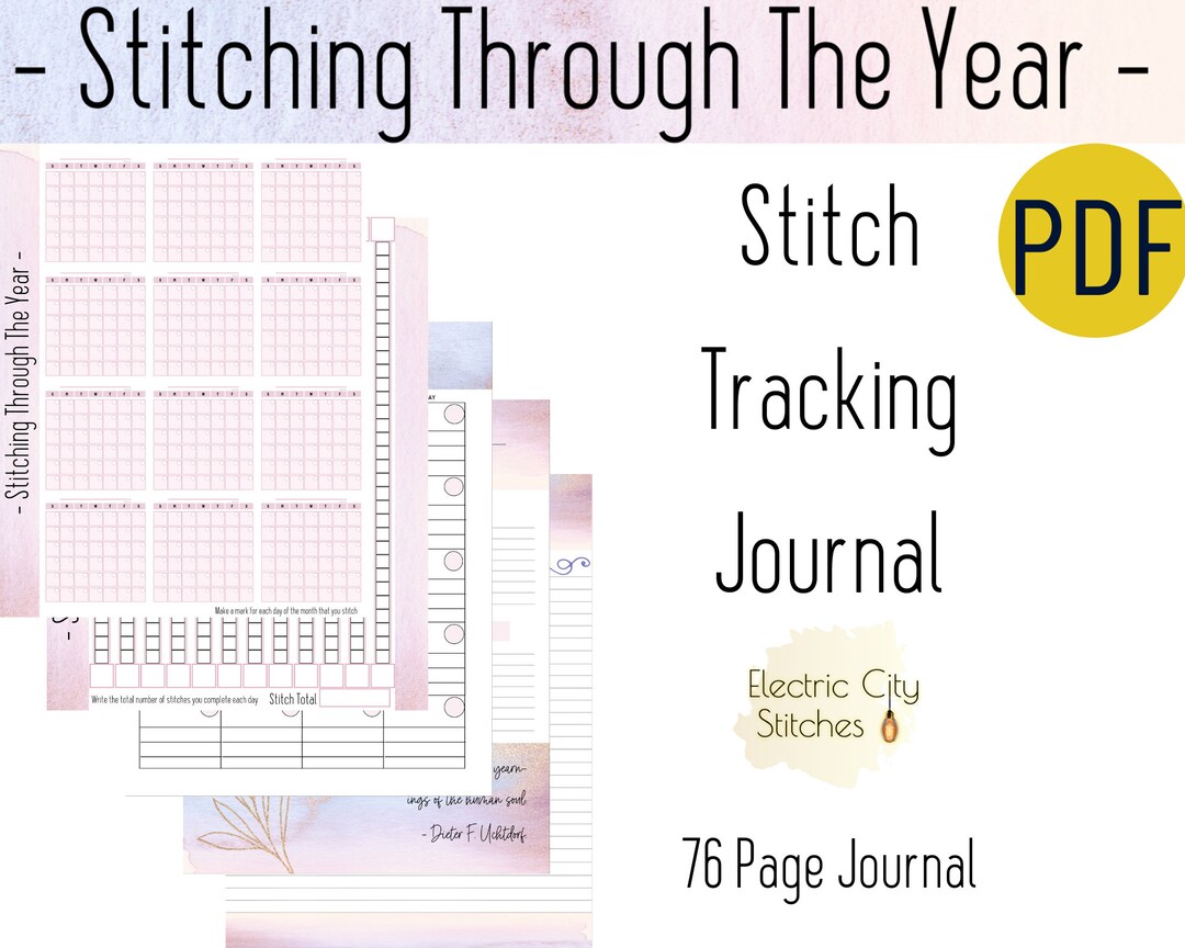 Stitch Tracking Journal. Undated PDF Planner Perpetual Journal ...