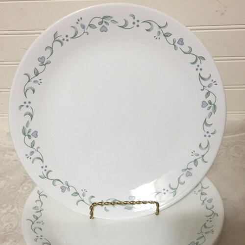 Vintage Set of 4 White & Red Corelle Salad Plates - Etsy