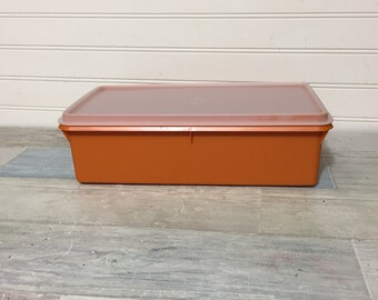 Vintage Tupperware Red Rectangle Container Sheer Lid 767 Tuppercraft ...