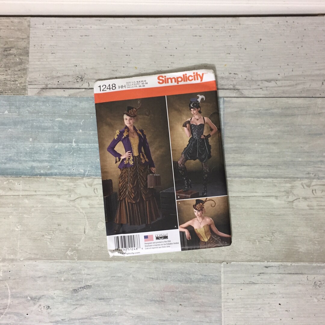 Simplicity Costume Sewing Pattern 1248, Victorian Steampunk, Sz 6-12 ...