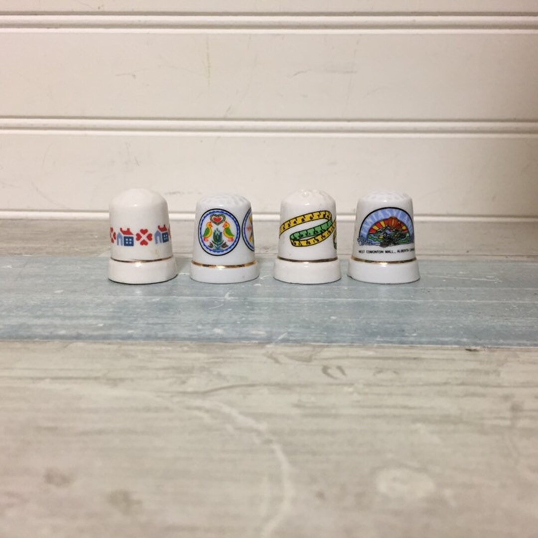 Decorative Porcelain Thimbles Set of 4 - Etsy