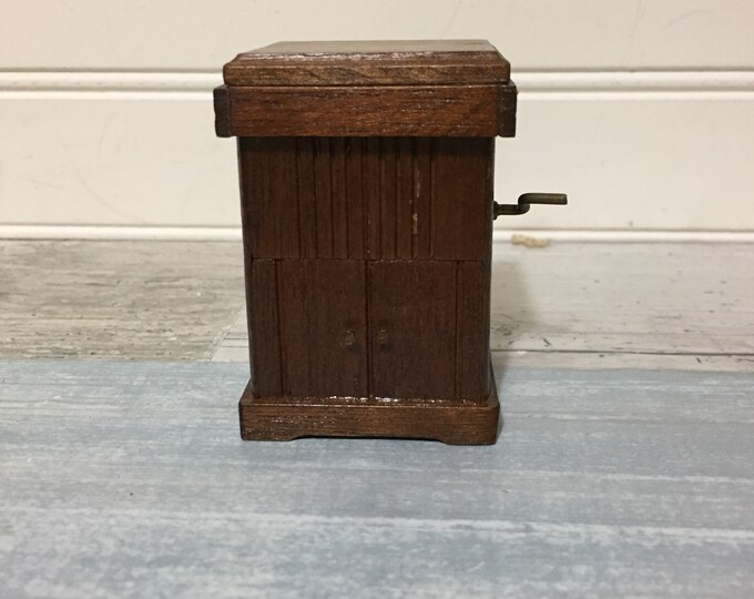 Vintage Miniature Victrola Phonograph Record Player, Music Box Plays ...