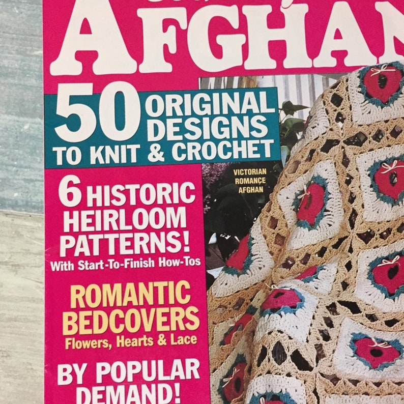 Vintage Country Afghans Magazine Spring 1998 50 Patterns Designs to ...